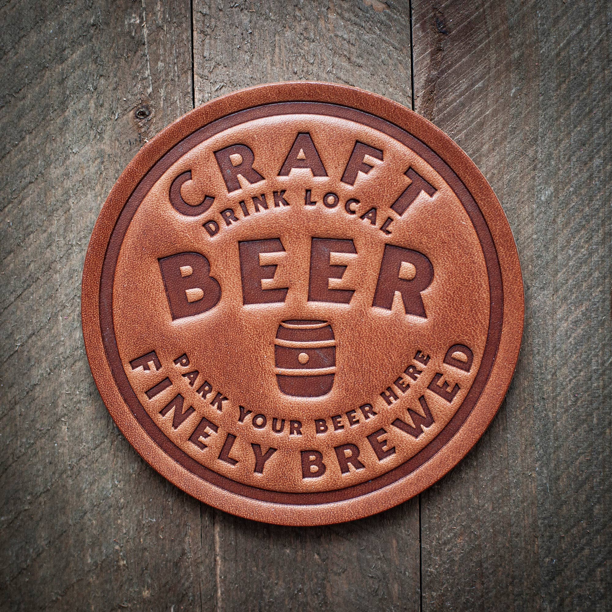 Premium Handcrafted Leather Coaster - Craft Beer – Rust & Refined