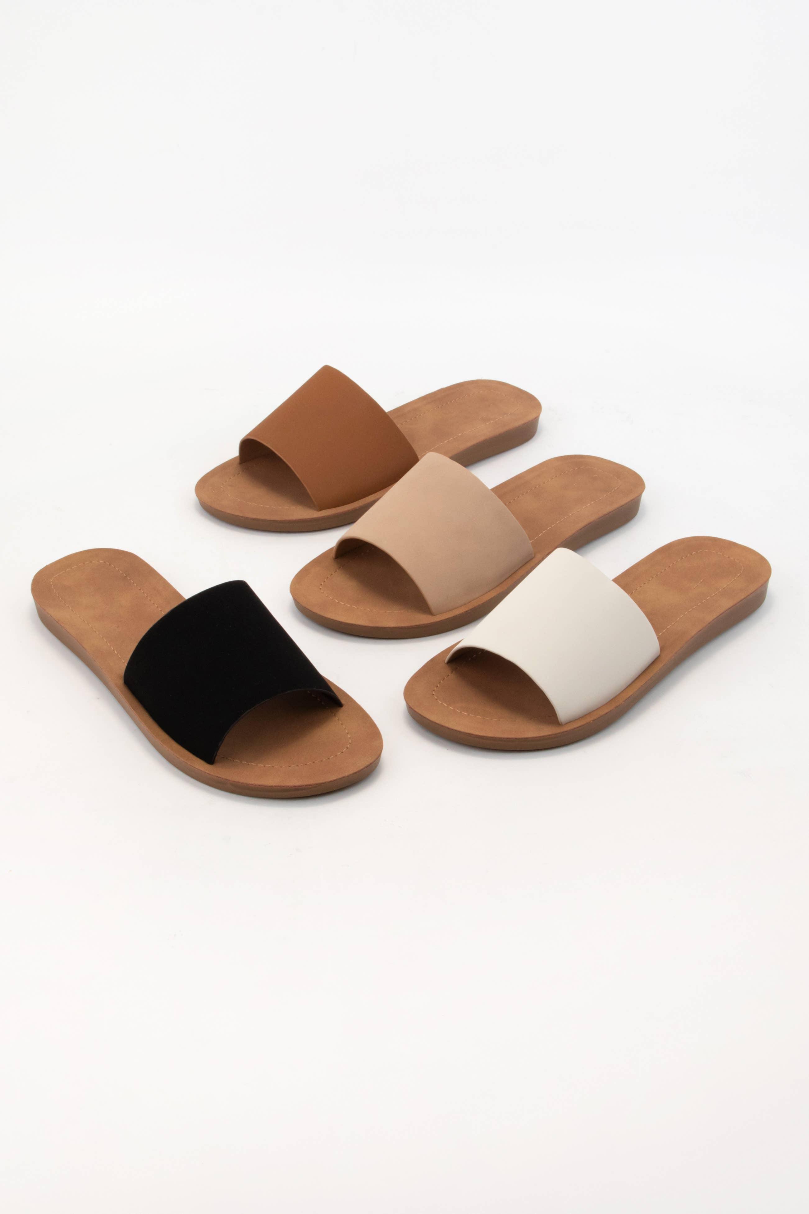 Basic Bold Upper Flexible Sole Slide – Rust & Refined