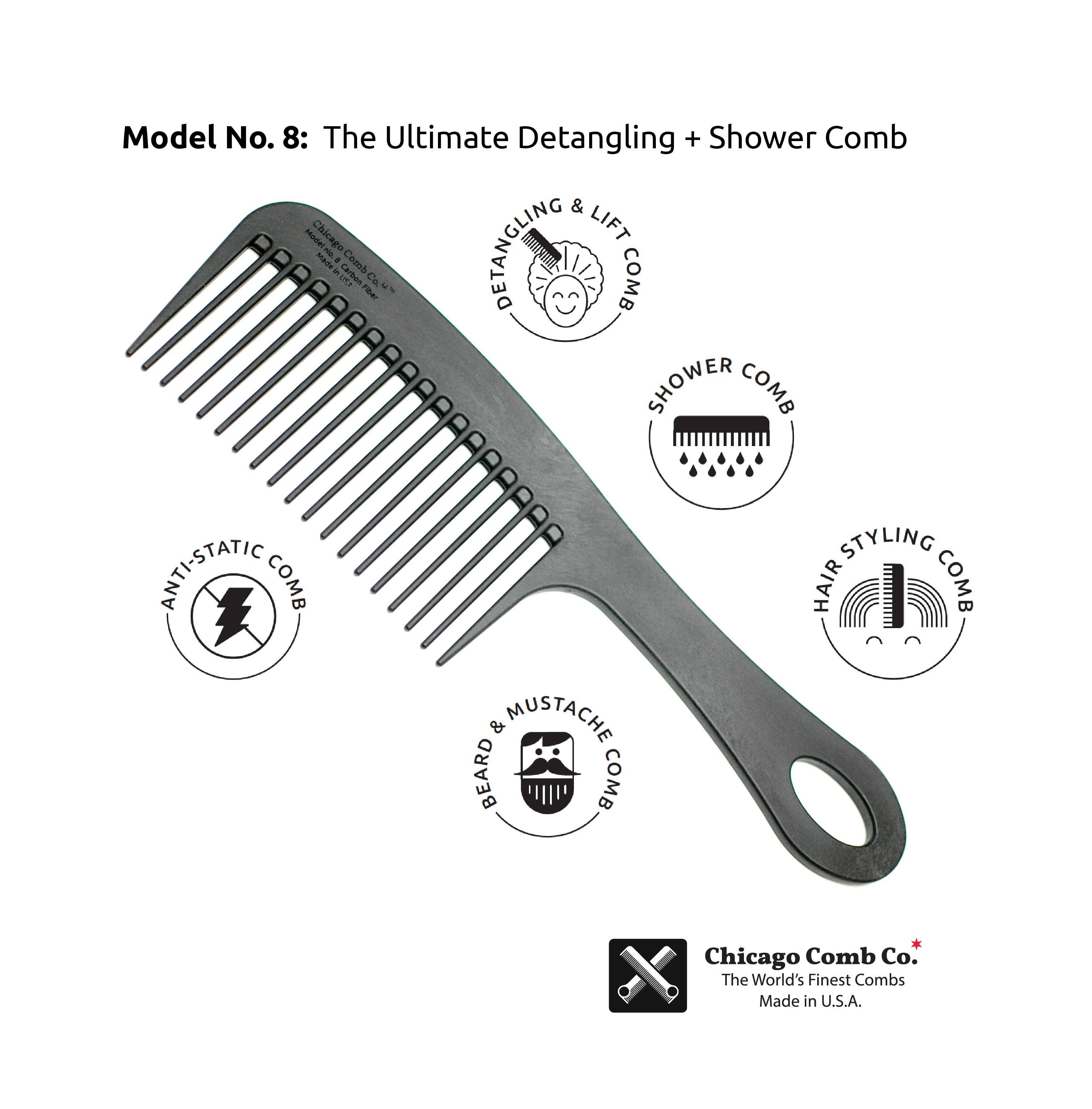 Chicago Comb Co. Model No. 8 Carbon Fiber Comb – Rust & Refined