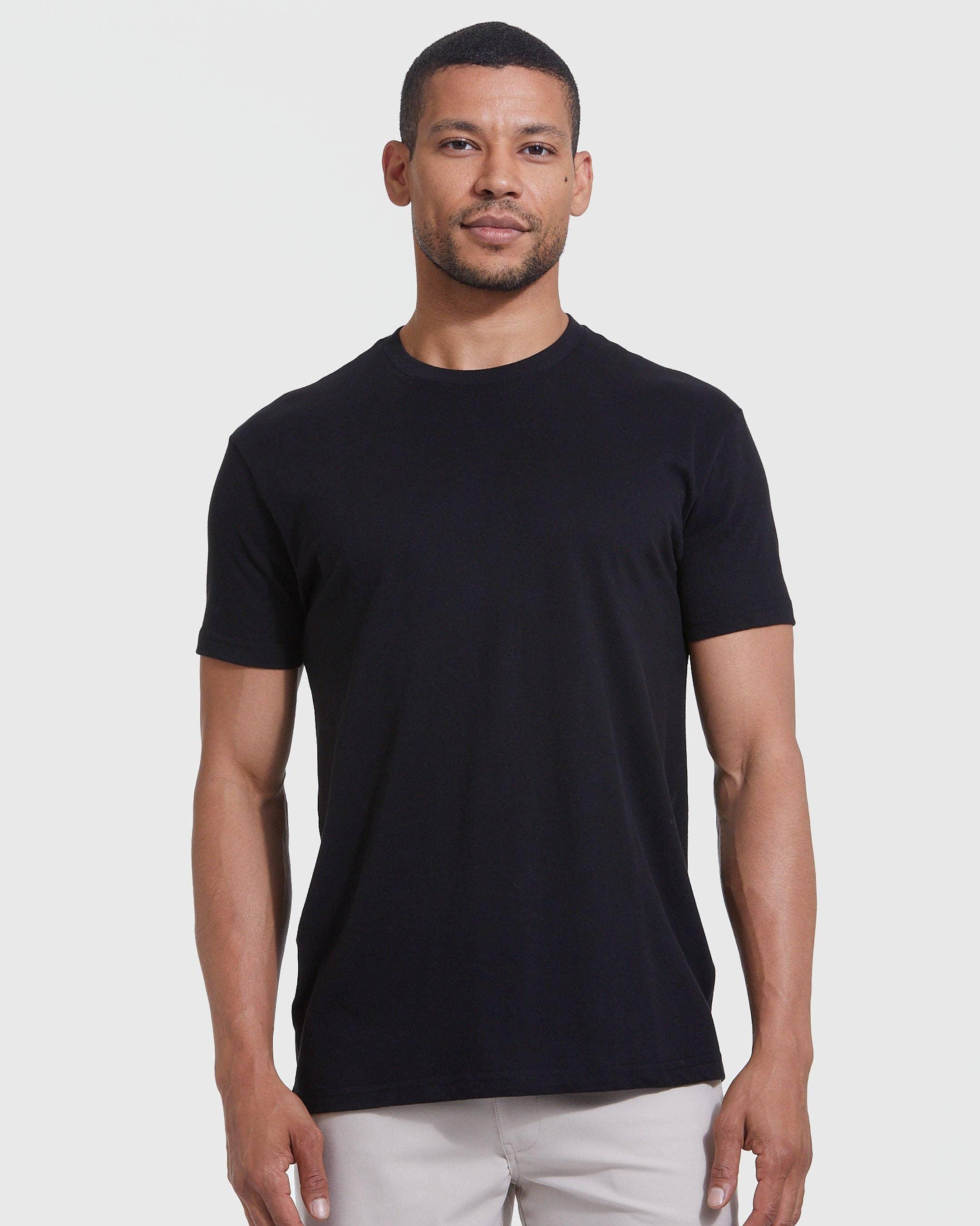 True Classic Premium Fitted Crew Neck T-Shirt - Black – Rust & Refined